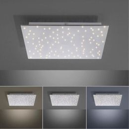 Leuchten Direkt - led Deckenleuchte Sparkle in Silber 18W 2050lm 450x450mm - Silber