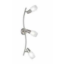 Colmar Nickel Strahler 3 led Strahler Satiniertes Glas L56 cm Trio Beleuchtung