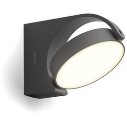 Led Wandleuchte Mimosa in Anthrazit 7W 600lm IP44 - black - Philips
