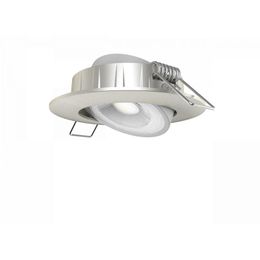 LEDKIA - LED-Downlight Strahler 5W Ausrichtbar Rund Gebürstetes Nickel Ausschnitt Ø68mm Neutrales Weiß 4000K