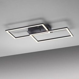 Leuchten Direkt - led Deckenleuchte Iven in Schwarz 2x 18W 4200lm - Schwarz