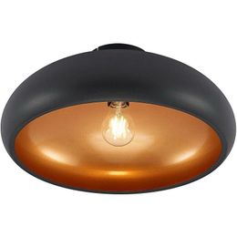 LINDBY - Metall-Deckenlampe Gerwina, schwarz-gold - Schwarz, gold