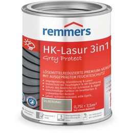 Remmers HK-Lasur 3in1 Grey Protect [plus] silbergrau, matt, 0,75 Liter, Holzlasur, Premium Holzlasur außen, natürliche Grautöne, 3in1 Holzschutz - silbergrau
