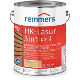 Remmers HK-Lasur 3in1 [plus] farblos, matt, 5 Liter, Holzlasur, Premium Holzlasur außen, 3fach Holzschutz mit Imprägnierung + Grundierung + Lasur - farblos