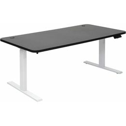 [NEUWERTIG] Schreibtisch HHG-766, Computertisch, elektrisch höhenverstellbar 160x80cm 53kg schwarz, weiß - black