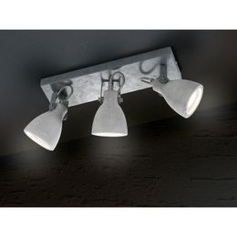 Trio Retro Deckenstrahler concrete mit Lampenschirmen aus Beton, 3 flammig