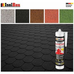 Isolbau Dachschindeln Bitumenschindeln Gartenhaus Bieberschwanz Rechteck Hexagonal Farbe:: Braun Model:: Hexagonal Bitumenkleber:: 12x Bitumenkleber 300 ml