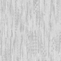 Tapete Kollektion Batihouse 9158-10 Papiertapete Uni / Einfarbig 0.53 x 10.05 m Grau Wohnzimmer Flur Büro Küche Wohnräume - Grau - Erismann