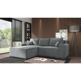 Ecksofa mit Schlaffunktion und Bettkasten, Couch für Wohnzimmer, Schlafsofa Sofagarnitur Sofa Eckcouch L-Form Wohnlandschaft mit Bettfunktion