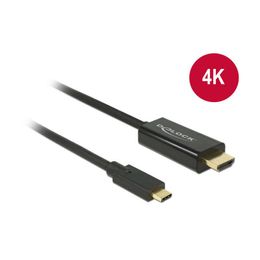 Kabel usb Type-C™ Stecker hdmi-a Stecker DP-Alt Mode 4K 30 Hz 2 m schwa (85259) - Delock