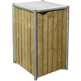 Holz Mülltonnenbox für 1 Mülltonne 240 Liter Natur 81x70x115 cm - HIDE