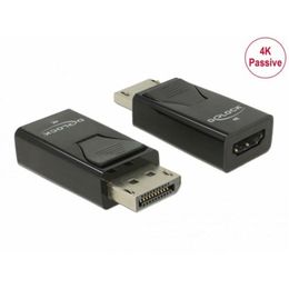 Delock - Adapter DisplayPort 1.2 Stecker zu hdmi Buchse 4K Passiv schwarz (66234)