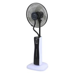 Ventilator Standventilator mit Sprühnebel Luftbefeuchter Windmaschine Oszillierend - Schwarz