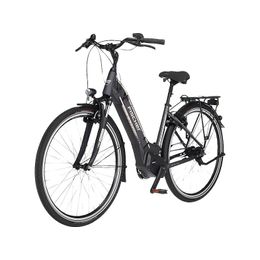 Fischer CITA 5.0i Citybike (Laufradgröße: 28 Zoll, Damen-Rad, 504 Wh, Schiefergrau matt)