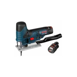 Bosch - Akku-Stichsäge gst 12V-70 mit 2x 3,0 Ah Akkus + Lader in l-boxx 1