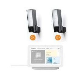 Netatmo Smarte Außenkamera mit Alarmsirene 2er-Set + Google Nest Hub (2. Generation)