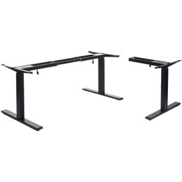 HHG - Gestell 772, variables Tischgestell für Eck-Schreibtisch, elektrisch höhenverstellbar Memory 45kg schwarz - black