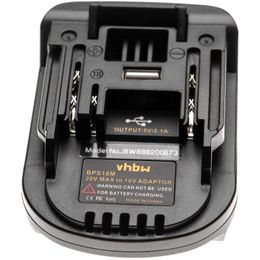 vhbw - Akku-Adapter kompatibel mit Black & Decker Elektrowerkzeug / Akku - Adapter für 20 v Li-Ion Akkus auf 18 v Akkus kompatibel mit Makita-Geräten