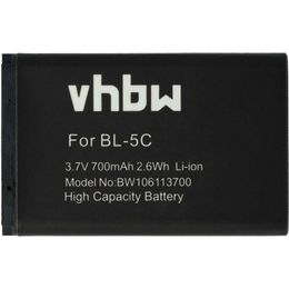 1x Akku kompatibel mit Nieuw BT77P Bluetooth gps Empfänger (700 mAh, 3,7 v, Li-Ion) - vhbw