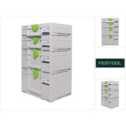 FESTOOL Systainer Set SYS3 M 237 ( 204843 ) + SYS3 M 112 ( 204840 ) + SYS3 M 137 ( 204841 ) + SYS3 M 187 ( 204842 ) Werkzeugkoffer koppelbar