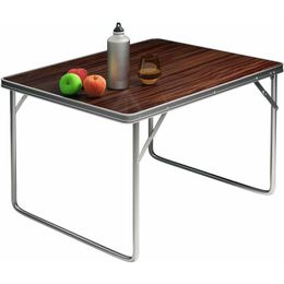 Klapptisch Höhenverstellbar Klappbar Kofferfunktion Campingtisch Gartentisch Esstisch Multifunktionstisch Falttisch80x60cm Wetterfest - Casaria