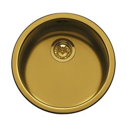 Smeg - Eingebaute runde Spüle mit einem Becken 43,7x43,7 cm messingfarben 10I3POT2