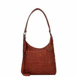 Harbour 2nd Soft Weaving Tuula Umhängetasche Leder 29 cm charming cognac