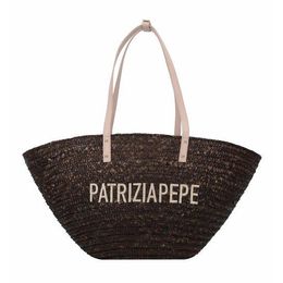 Patrizia Pepe Summer Straw Shopper Tasche 51 cm plume brown