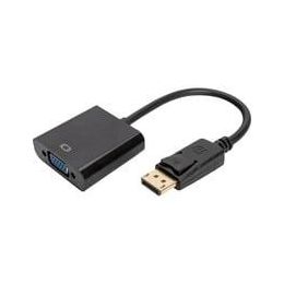 Digitus Adapter / Konverter DisplayPort > VGA HD15 schwarz, 15cm