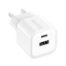 FONTASTIC Netzteil MINI GaNto 35W Type-C PD + USB-A FC weiß