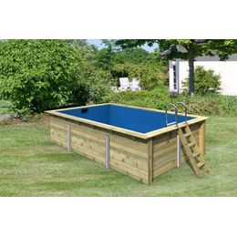 Karibu Outdoor Pool 486 x 309 cm Größe 3 Set inkl. Innenhülle, Skimmer & Filteranlage - Kesseldrucki