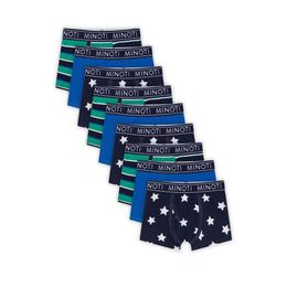 MINOTI Boxershorts Jungen Gr&ouml;&szlig;e 110/116 blau / dunkelblau / gr&uuml;n / wei&szlig;