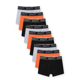 MINOTI Boxershorts Jungen Gr&ouml;&szlig;e 158/164 grau / orange / schwarz / wei&szlig;