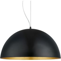 Pendelleuchte Eglo "GAETANO 1" Lampen Gr. 1 flammig, Ø 53 cm Höhe: 150 cm, goldfarben (schwarz, goldfarben) Pendelleuchten und Hängeleuchten
