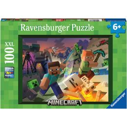 Ravensburger Puzzle Monster Minecraft, 100 Puzzleteile, Made in Germany; FSC® - schützt Wald - weltweit, bunt