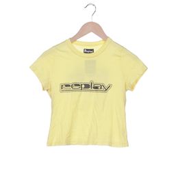 Replay Damen T-Shirt, gelb, Gr. 42