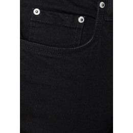 John Devin Straight-Jeans mit Knopfleiste, schwarz