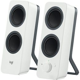 Logitech Z207 Bluetooth Lautsprecher PC-Lautsprecher (5 W, Bedienelemente für Bluetooth-Pairing,Lautstärkeregelung), weiß