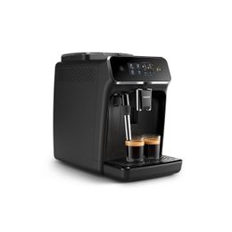 Philips Kaffeevollautomat EP2225/10 2200 Series, mit 2 leckeren Kaffeespezialitäten, klassischem Milchaufschäumer und SensorTouch Oberfläche; Schwarz, schwarz