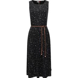 Ragwear Blusenkleid Stepnie langes Sommerkleid mit coolem Print, schwarz