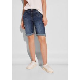 Street One Bermudas mit Ziernaht, blau