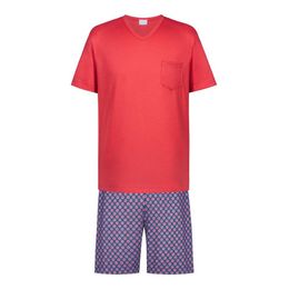 Mey Pyjama Anzug kurz, rot