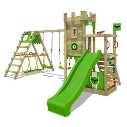 Fatmoose Spielturm Ritterburg BoldBaron mit Schaukel SurfSwing