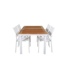 ebuy24 Garten-Essgruppe Panama Gartenset Tisch 90x152/210cm und 4 Stühle S