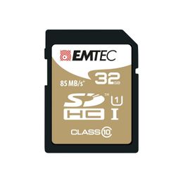 Emtec Emtec SD Card 32GB Emtec SDHC (CLASS10) Gold + Kartenblister Micro SD-Karte