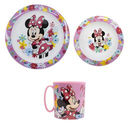 Disney Kindergeschirr-Set Disney Minnie Mouse Kinder Geschirr-Set 3 teilig (3-tlg)
