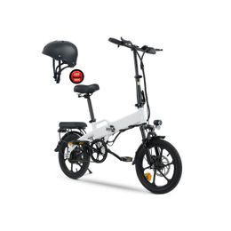 iscooter E-Bike 16-Zoll-Elektrofahrrad mit LED-Helm und einstellbarer Sitzhöhe