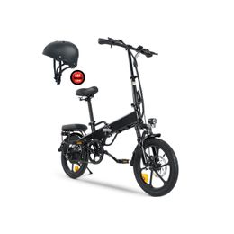iscooter E-Bike 16-Zoll-Elektrofahrrad mit LED-Helm und einstellbarer Sitzhöhe