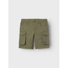 name it Cargohose Lässige Cargo Shorts Kurze Twill Chino Hose Denim Pants 7467 in Grün