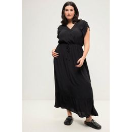 Studio Untold Sommerkleid Maxikleid Straight Fit elastische Taille